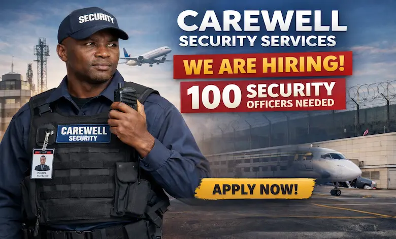Carewell Security Services Hiring 100 Security Officers: Requirements ...